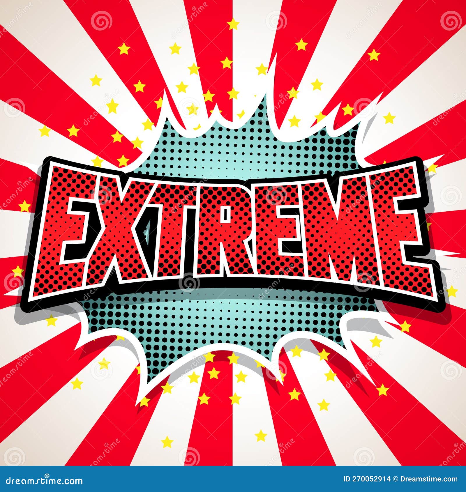 Extreme Comic Speech Bubble Stock Vector - Illustration of action ...