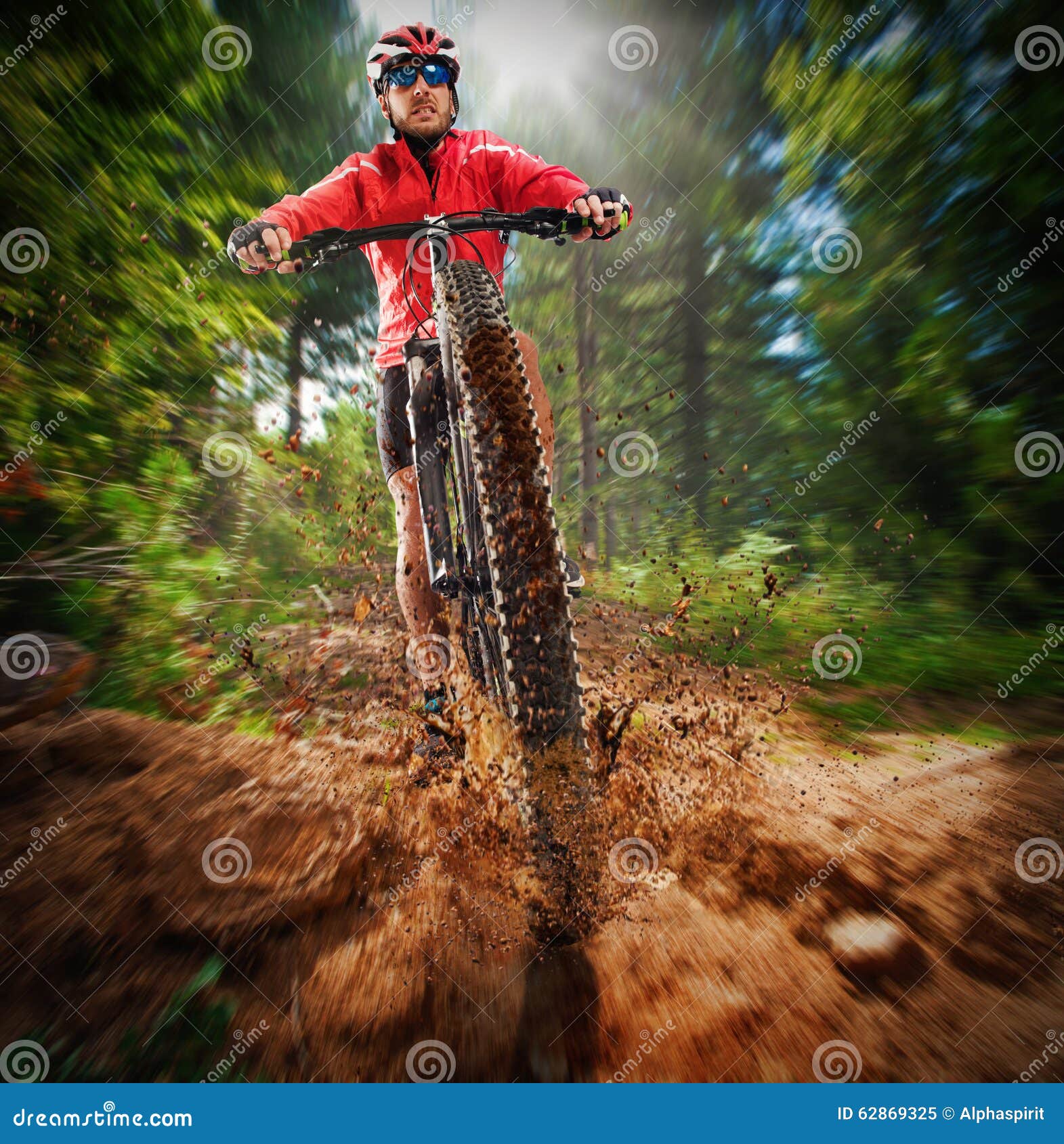 Extreme cyclist stock image. Image of mountain, biking - 62869325