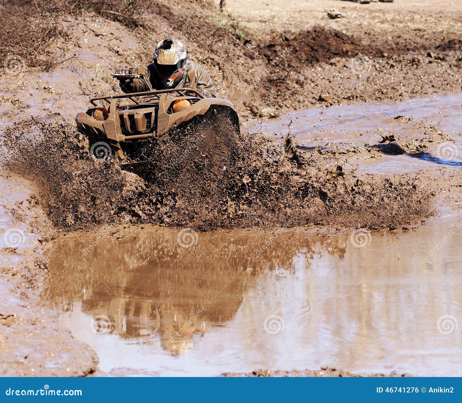 Extreme driving ATV. stock photo. Image of risk, dirty - 46741276