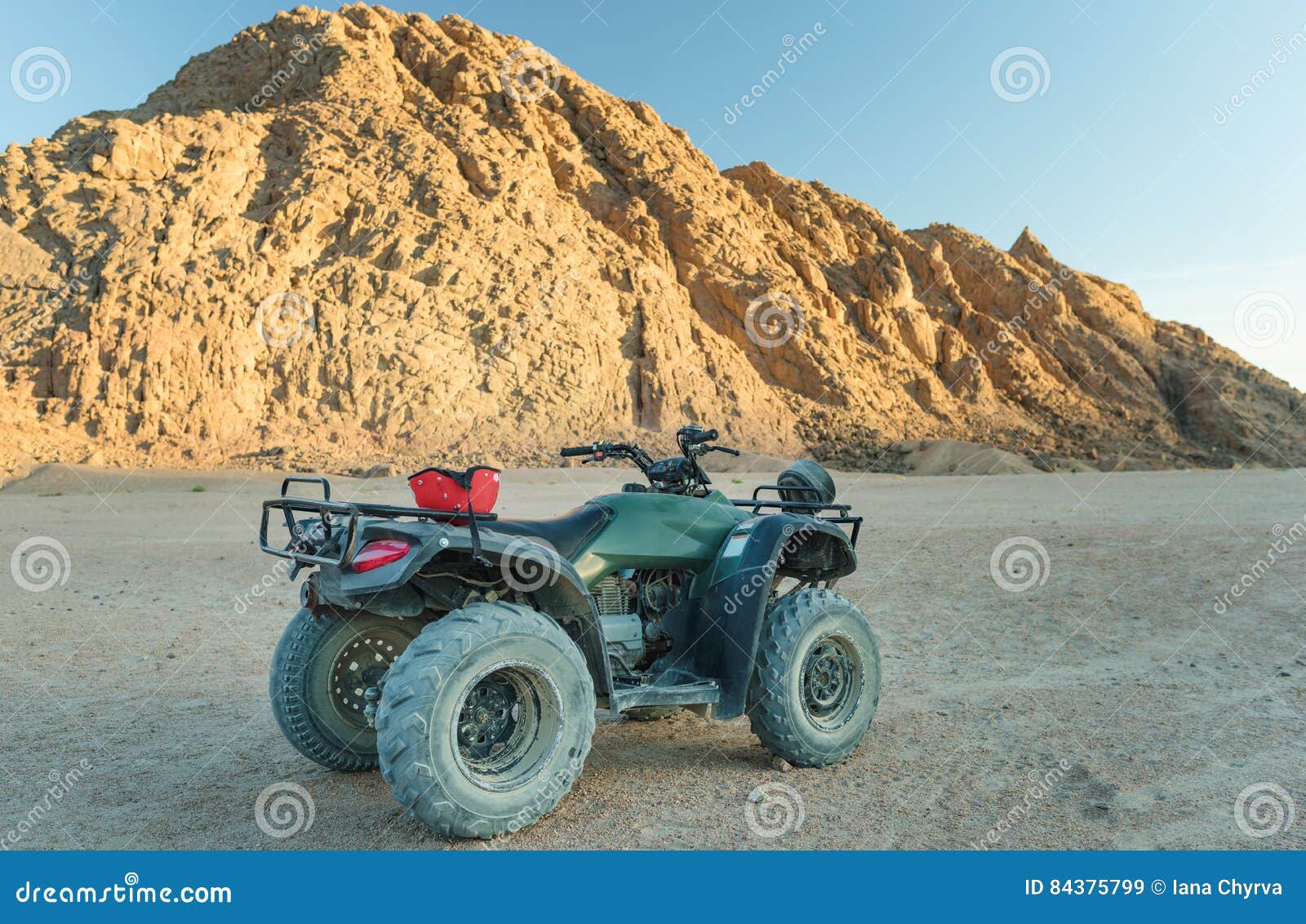 Extreme Entertainment on a 4-wheeler in the Desert Stock Image - Image ...