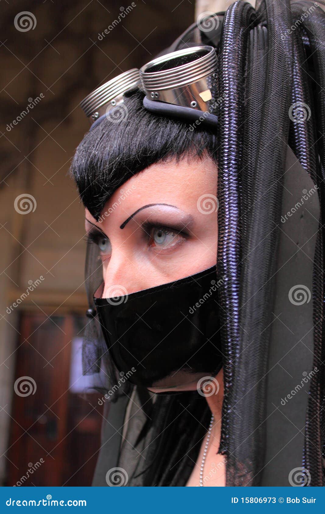Extreme Gothic Fashion Facemask Editorial Stock Photo - Image of goth ...