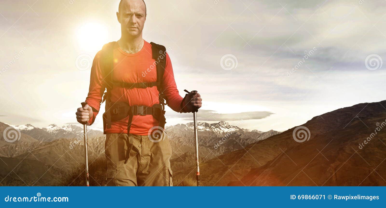 Extreme Hiking Across Rugged Mountains Concept Stock Image - Image of ...