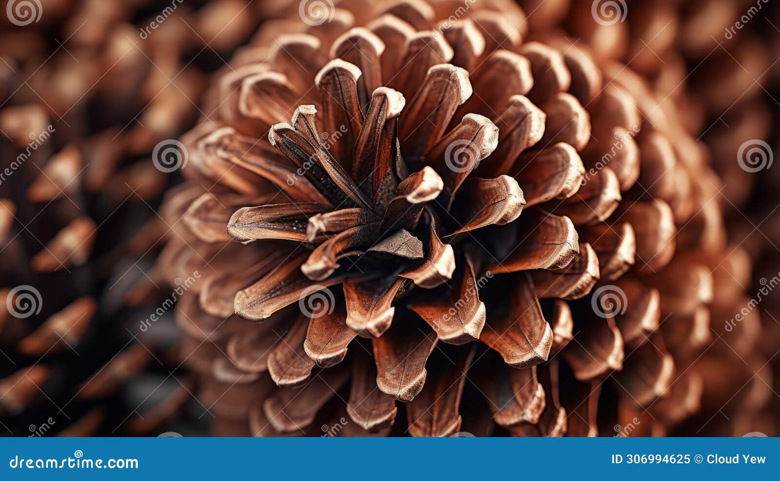 Extreme Hyper Zoom Showcasing the Texture of a Pinecone Stock ...