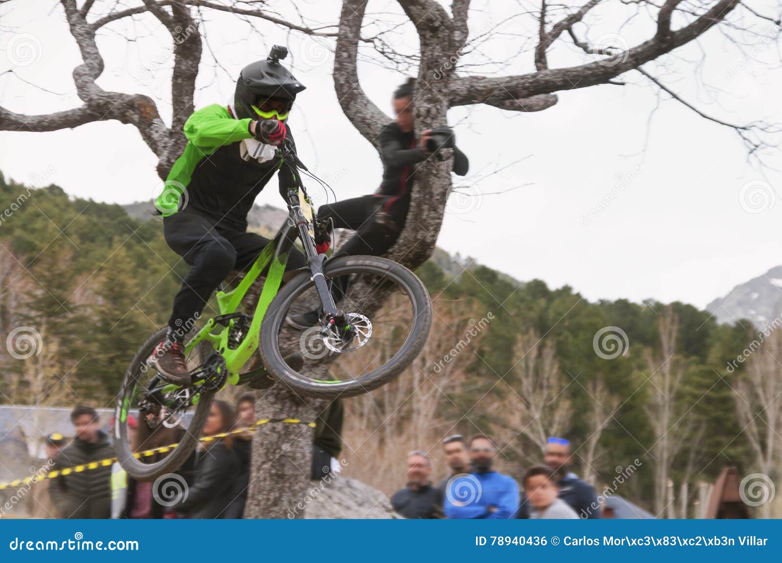 Extreme Jump on a Bike in Forest Editorial Photo - Image of cyclist ...