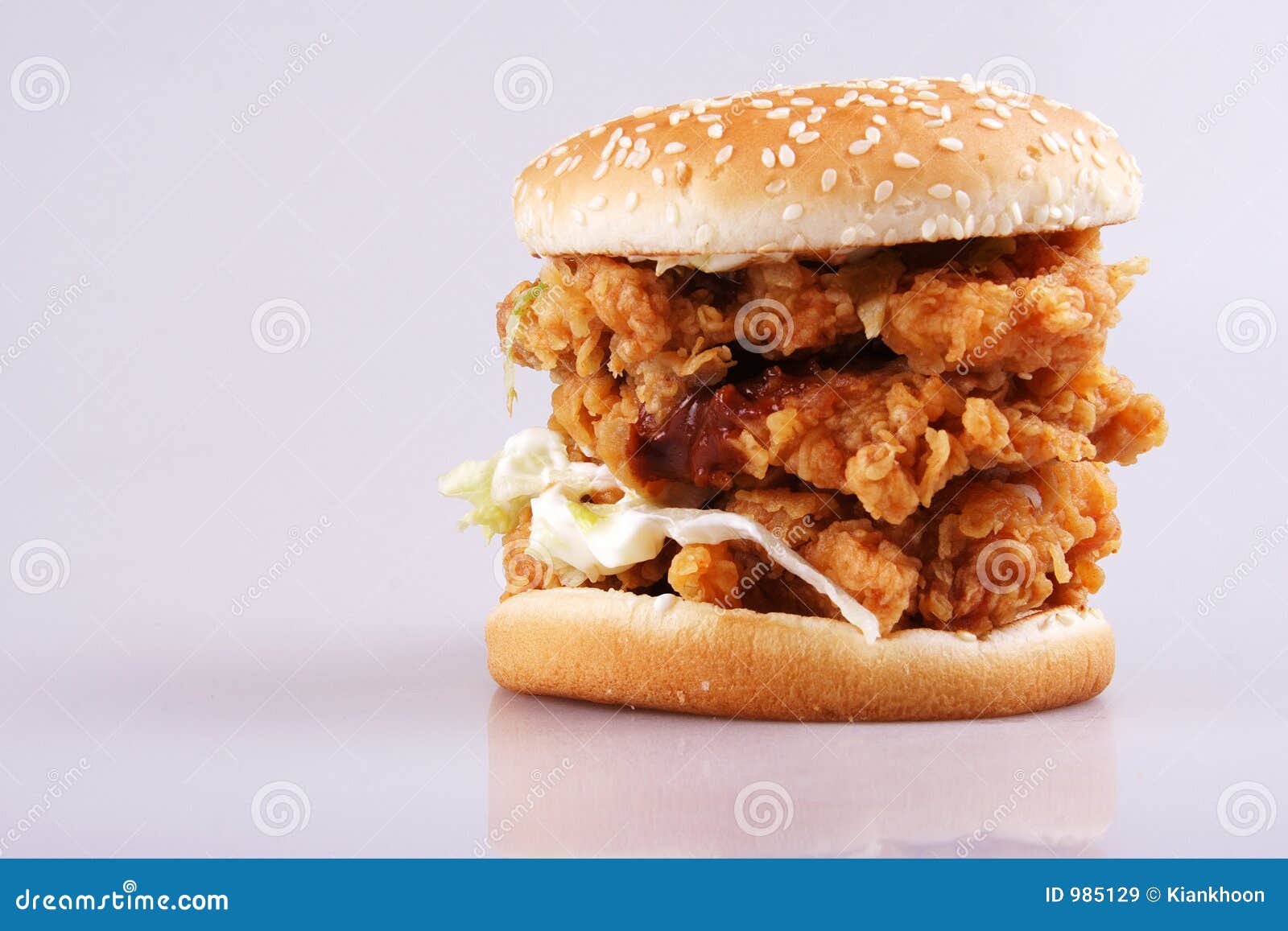 Extreme Large Burger stock image. Image of grease, huge - 985129