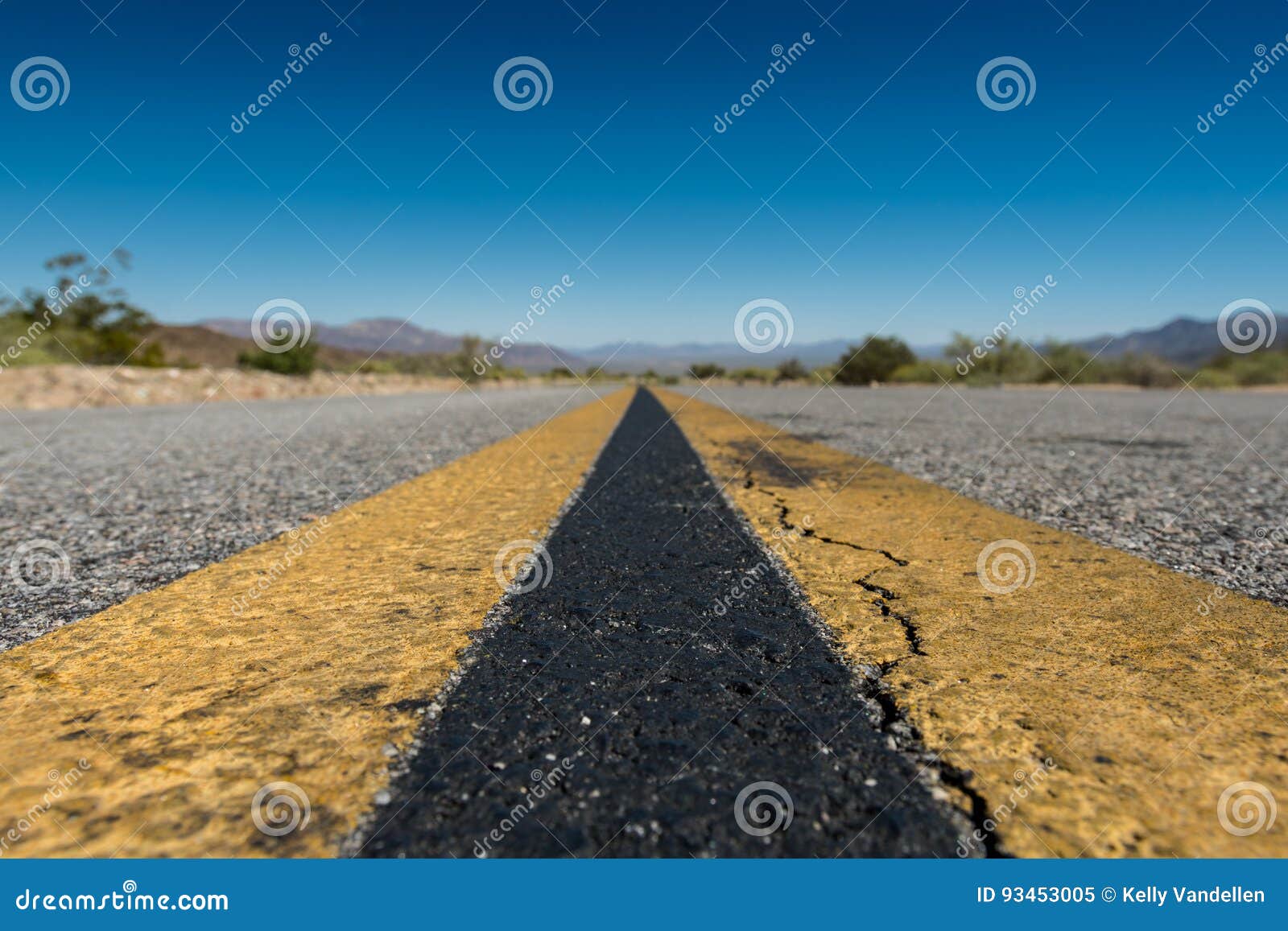Extreme Low Angle of Desert Road Stock Image - Image of desert, tourism ...
