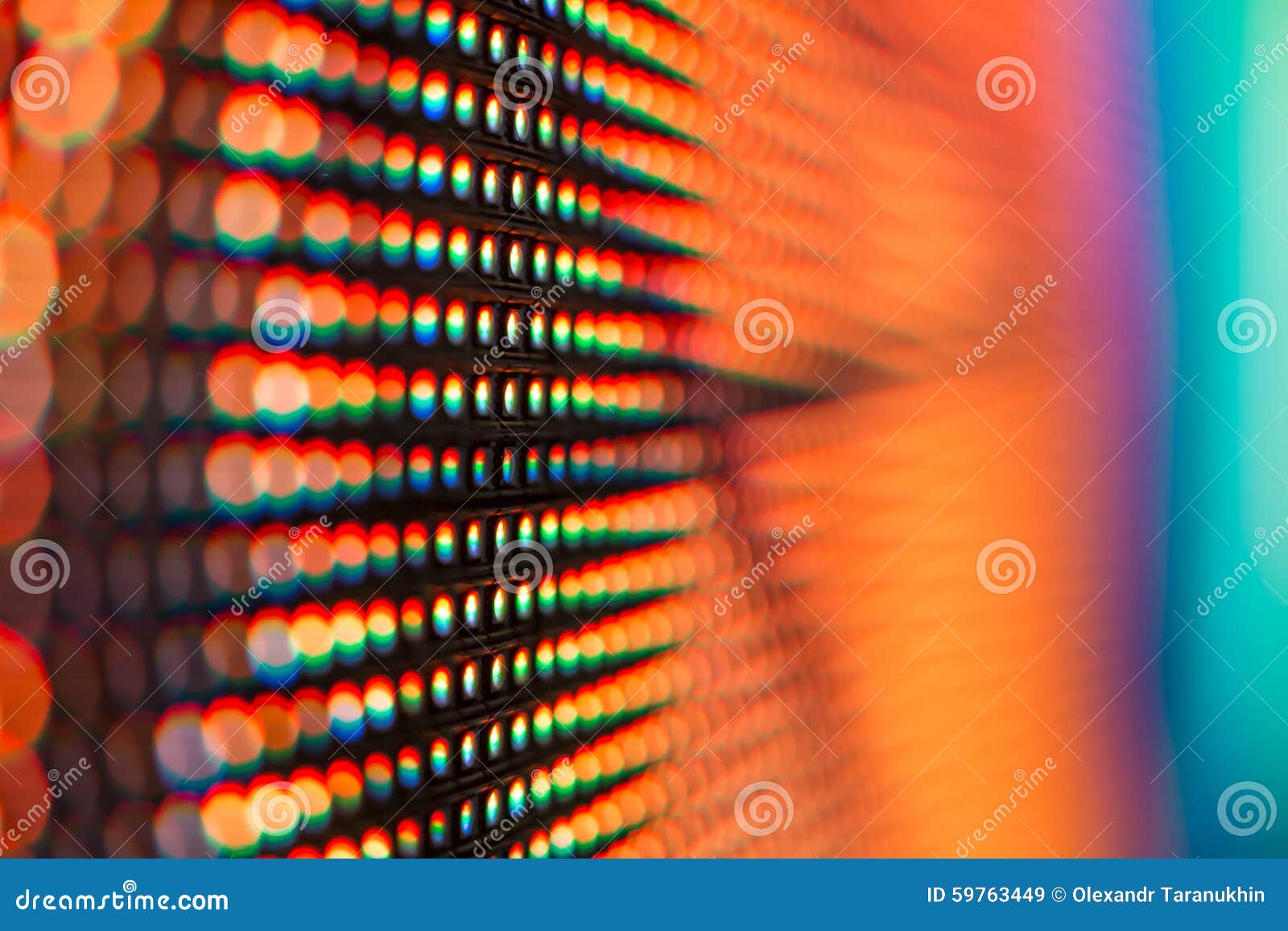 Extreme Macro with Bokeh of Colored LED Smd Screen Stock Image - Image ...