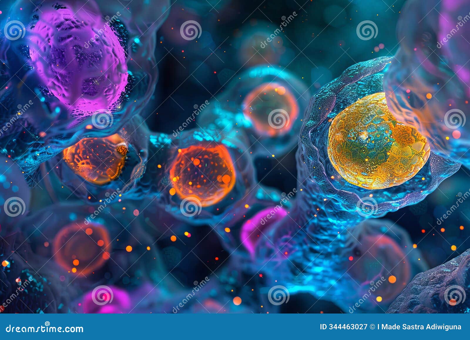 Mesenchymal Stem Cells. Stem Cell Structure. Vector Illustration On ...
