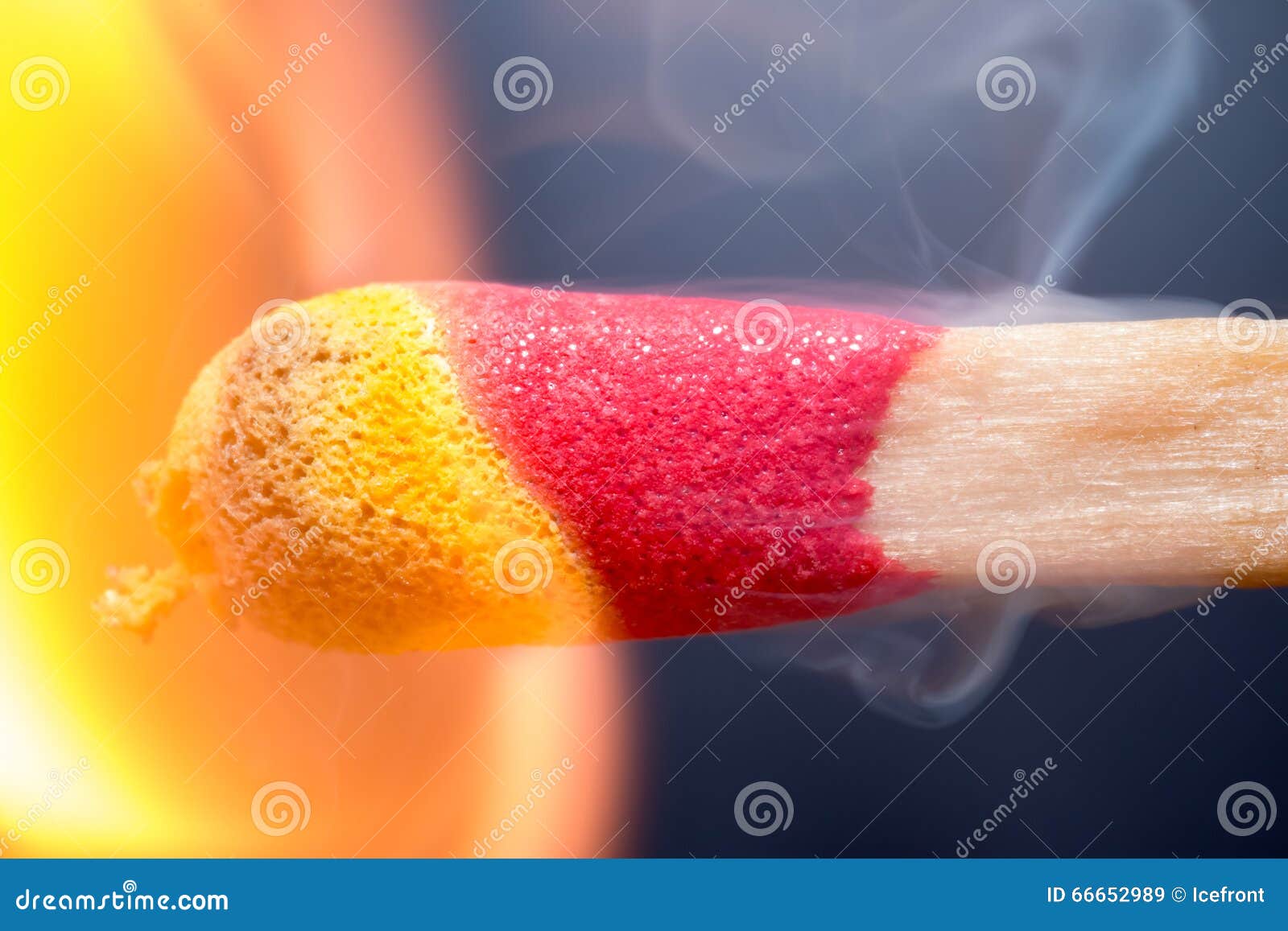 Extreme Macro of Match Igniting Stock Image - Image of matchstick ...