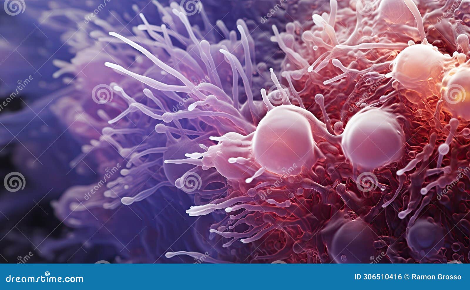 Extreme Macro Photography of Viruses and Bacteria Stock Illustration ...