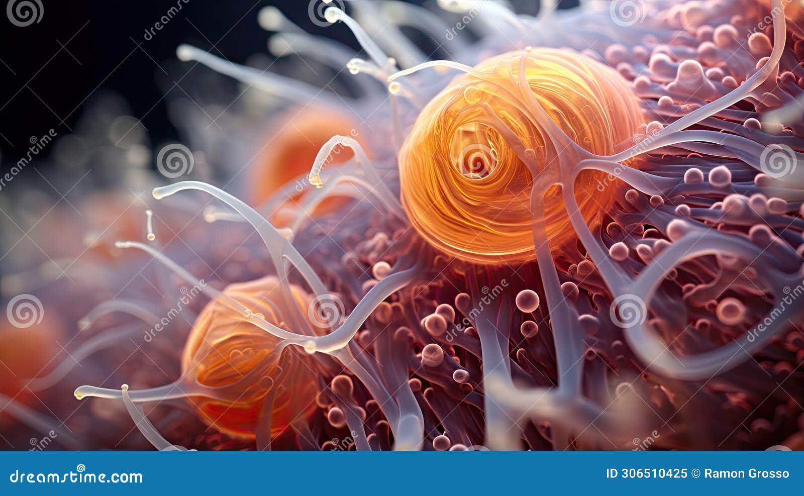 Extreme Macro Photography of Viruses and Bacteria Stock Illustration ...