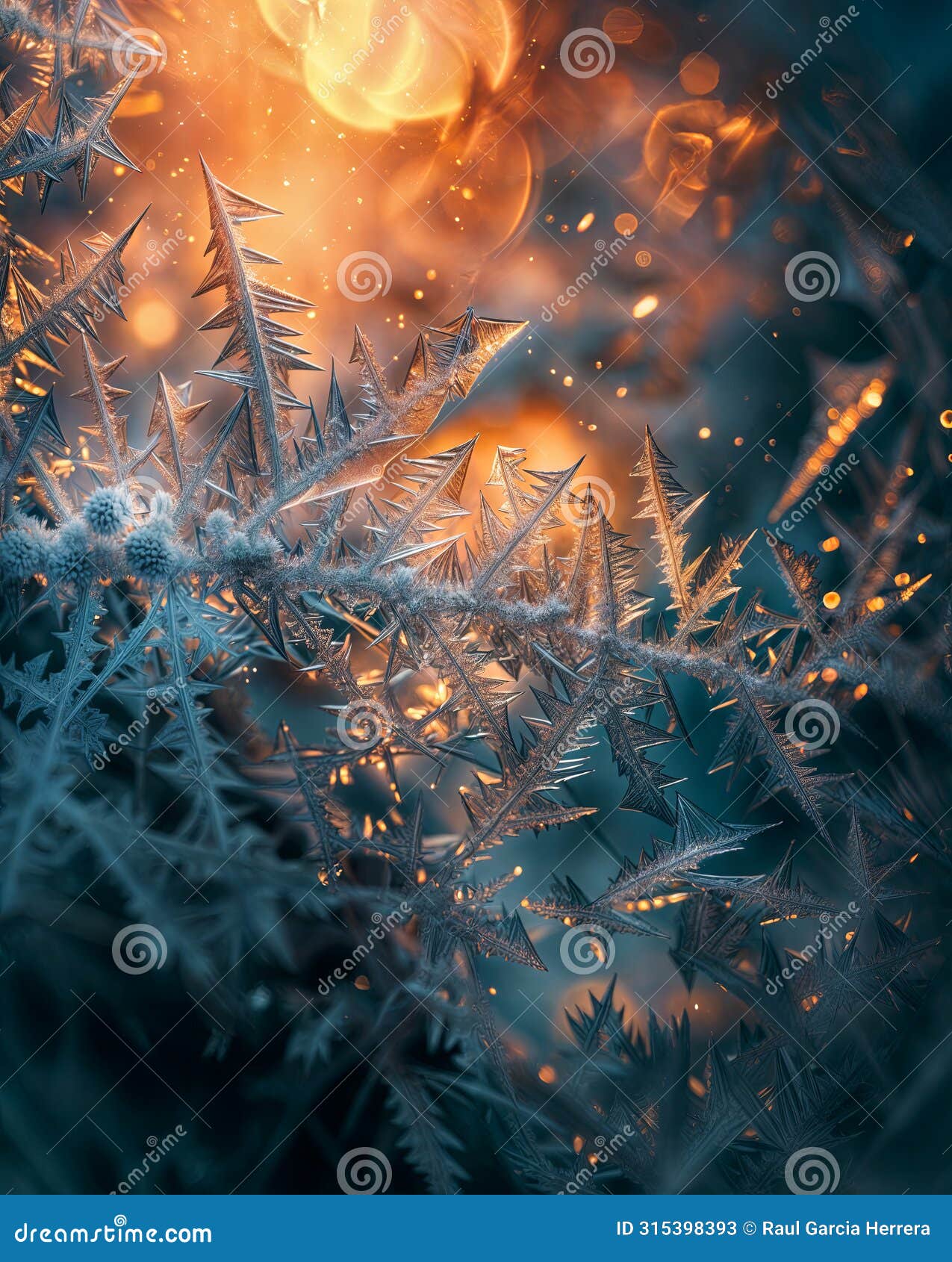 Extreme Macro Shot of Crystalline Structures of Frost Texture Stock ...