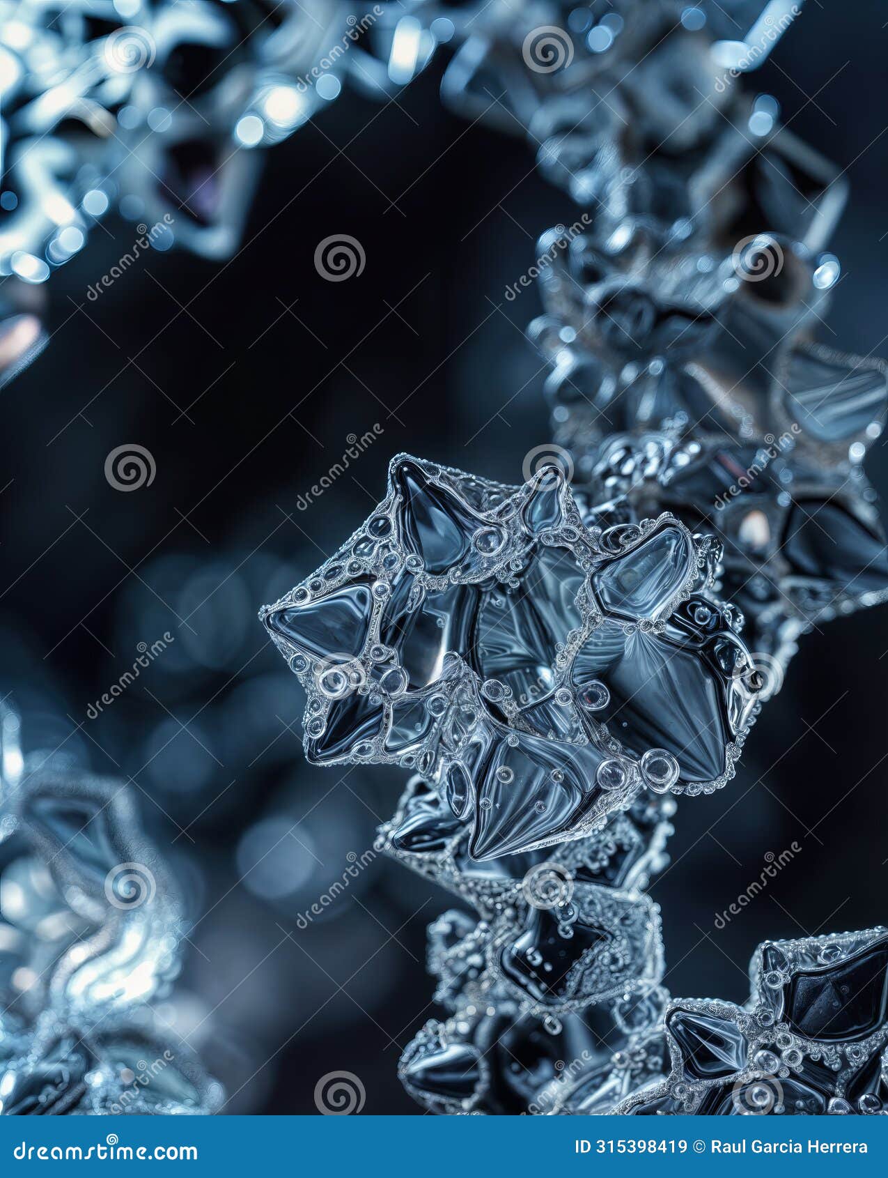 Extreme Macro Shot of Crystalline Structures of Frost Texture Stock ...