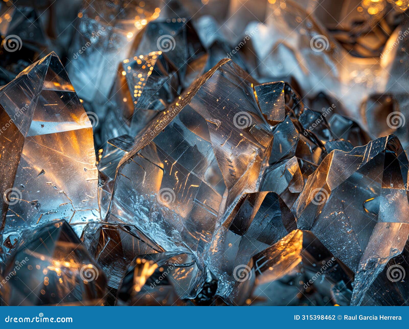 Extreme Macro Shot of Crystalline Structures of Frost Texture Stock ...