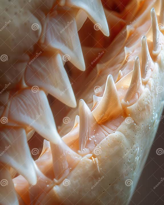 Extreme Macro Shot of Shark Teeth Texture Stock Illustration ...