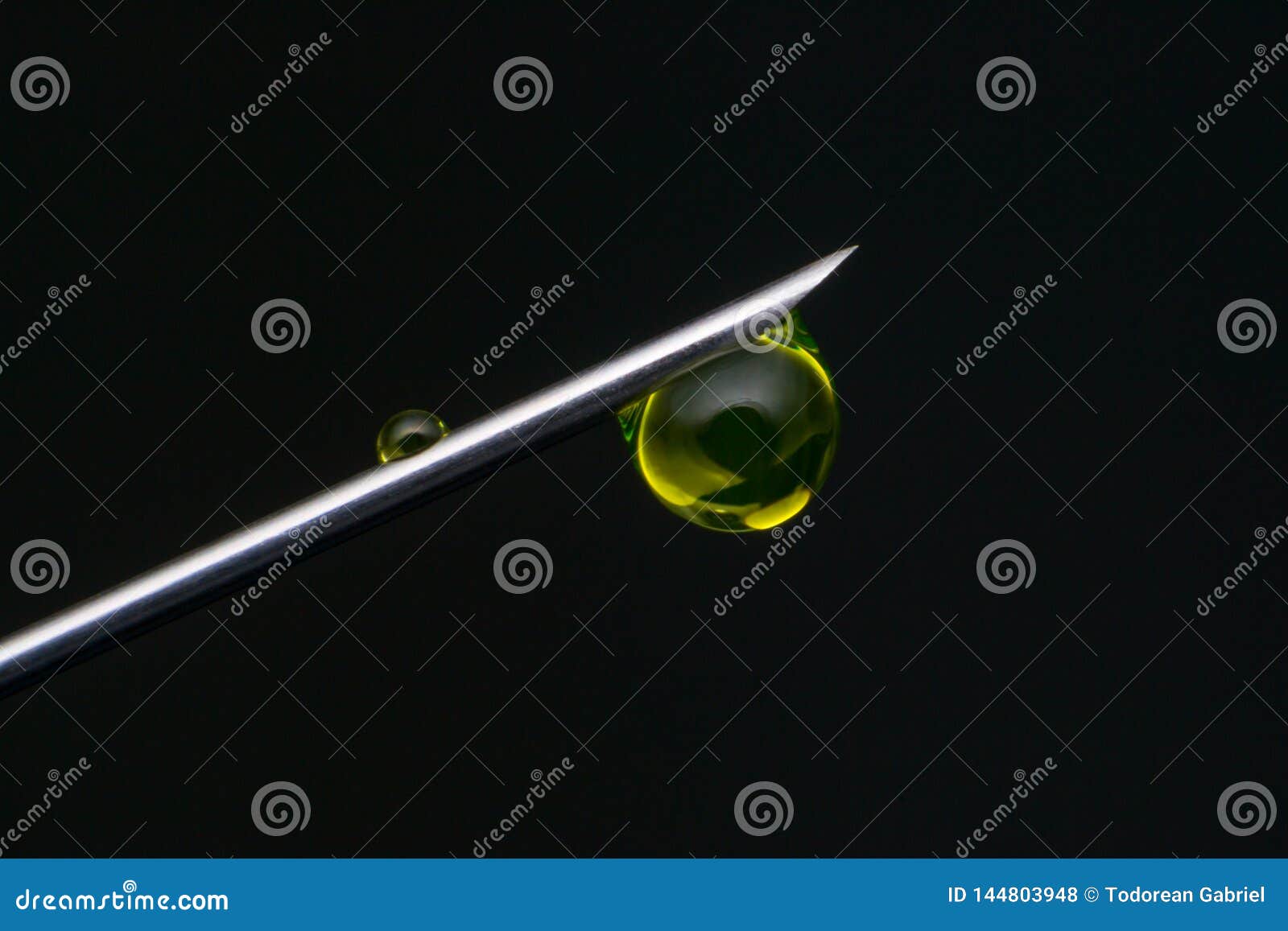 Extreme Macro View of a Hypodermic Needle with One Drop of Drug ...