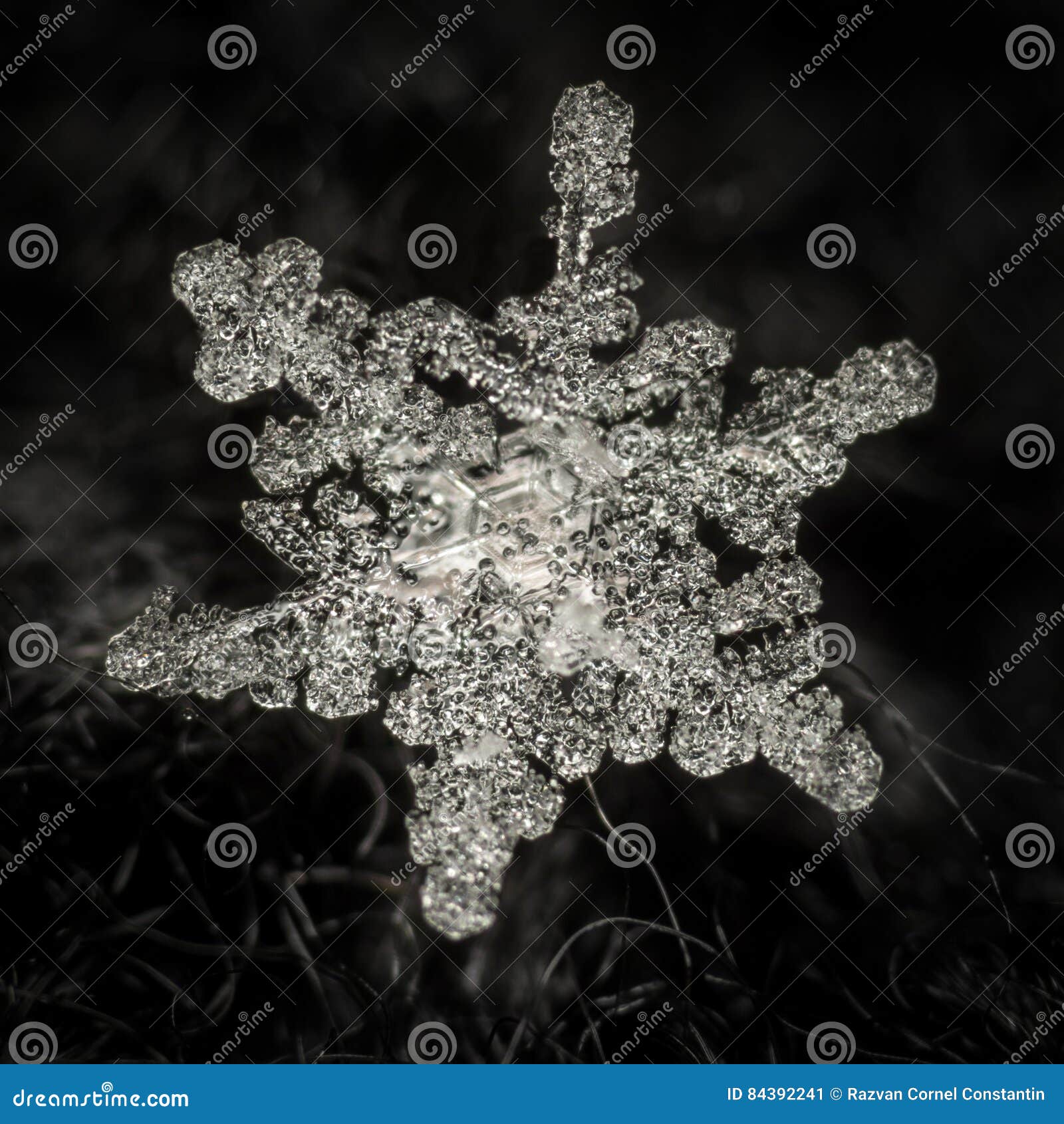 Extreme Magnification - Real Snowflake Stock Image - Image of macro ...