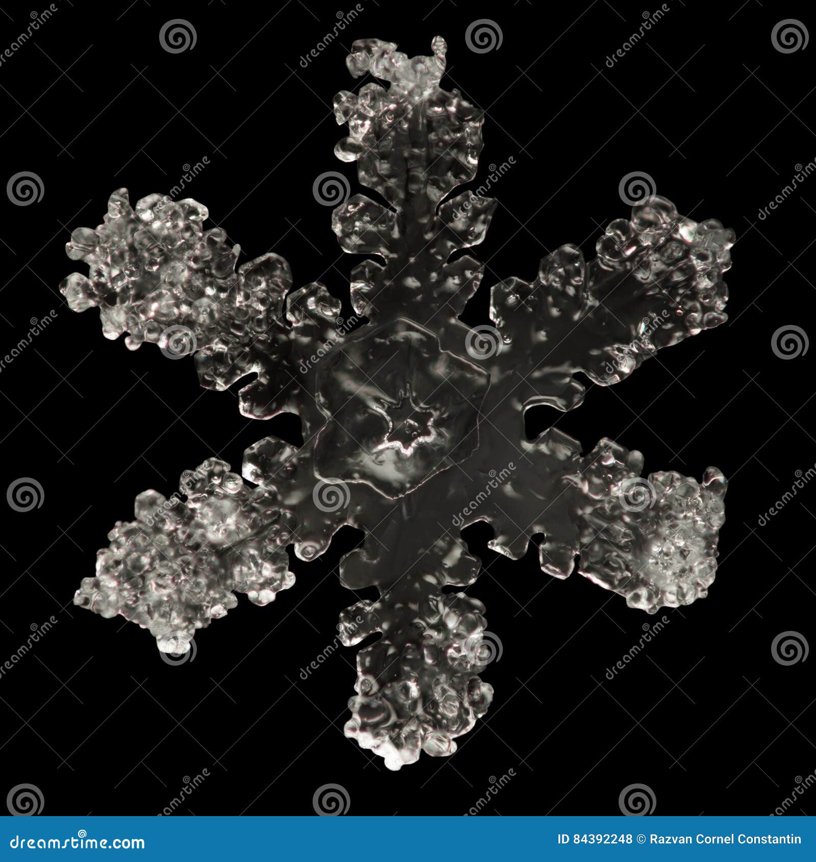 Extreme Magnification - Real Snowflake Stock Photo - Image of detail ...