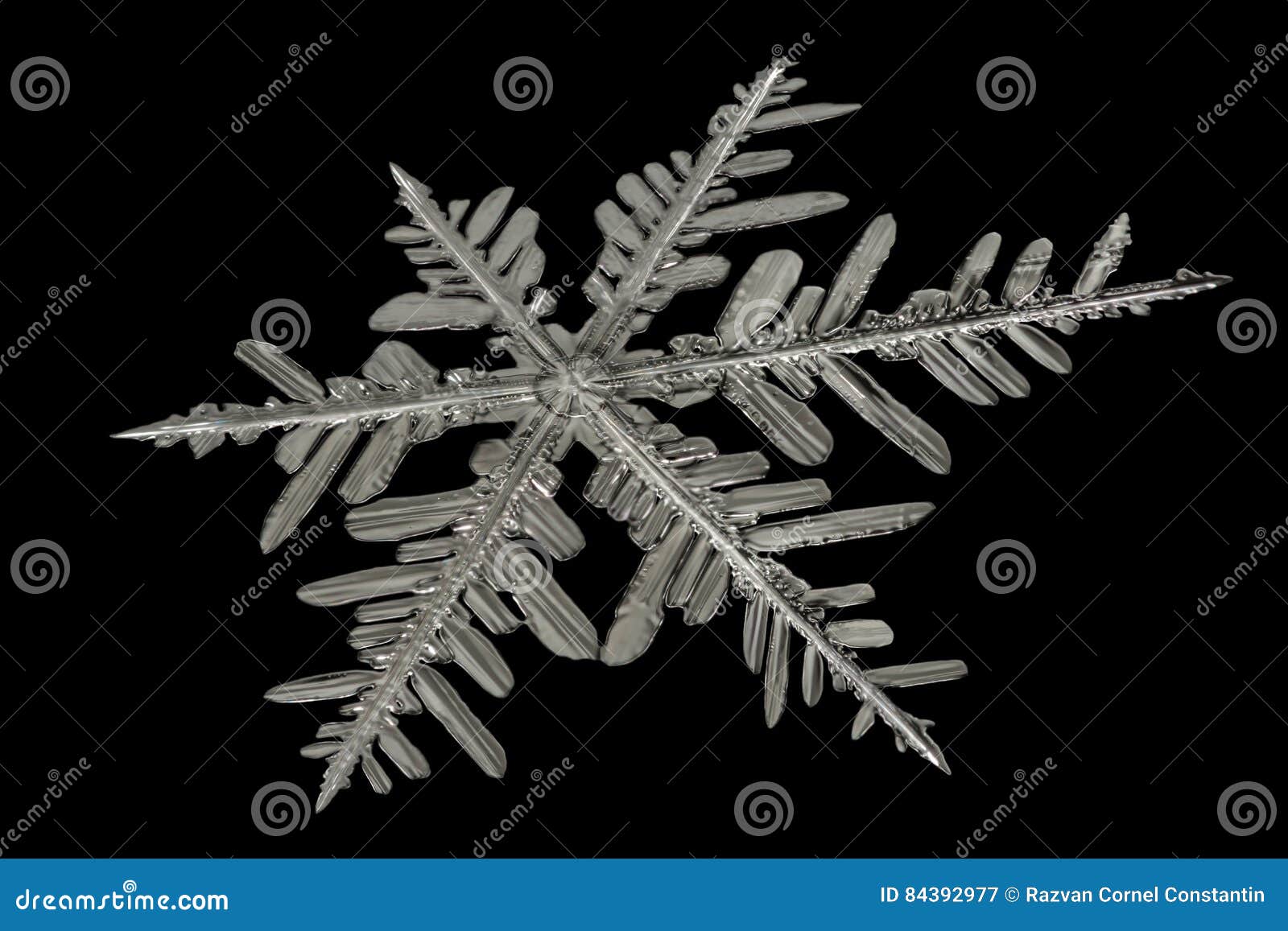 Extreme Magnification - Real Snowflake Stock Image - Image of ...