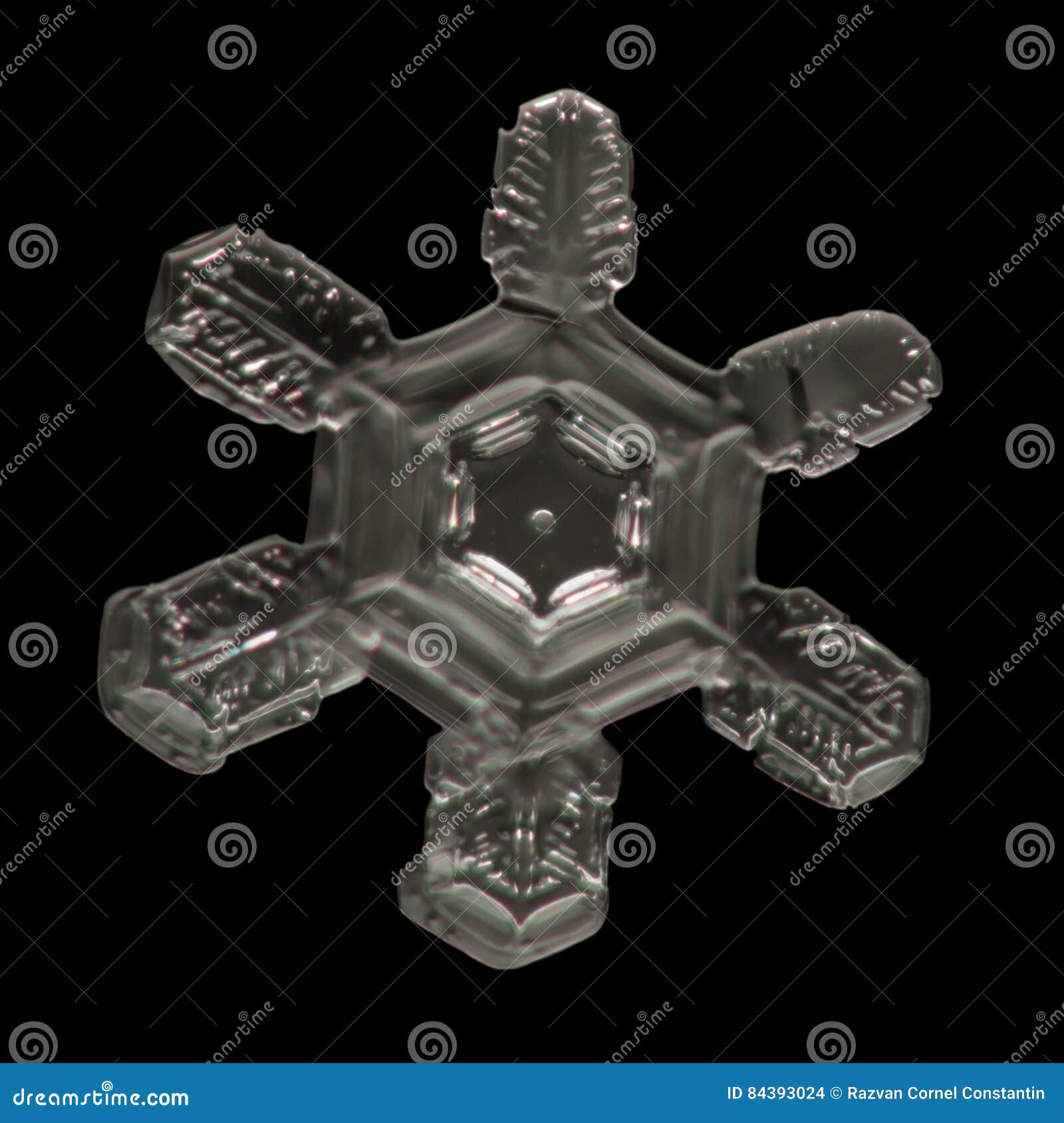 Extreme Magnification - Real Snowflake Stock Photo - Image of ...