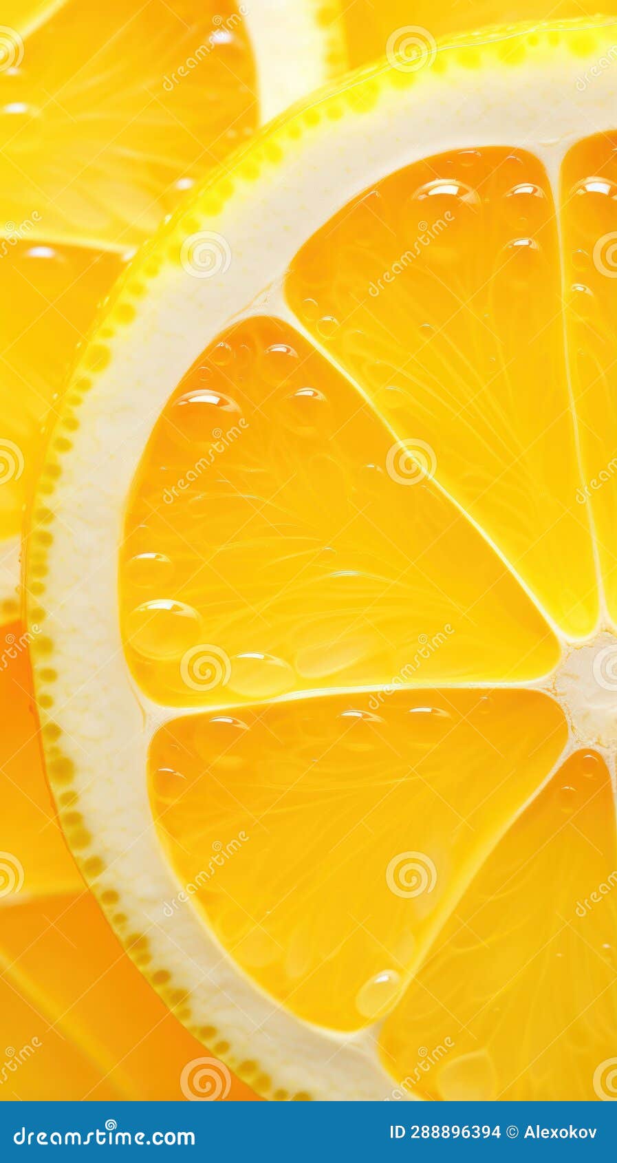 Extreme Micro Details: Thin Slice of Lemon AI Generated Stock ...