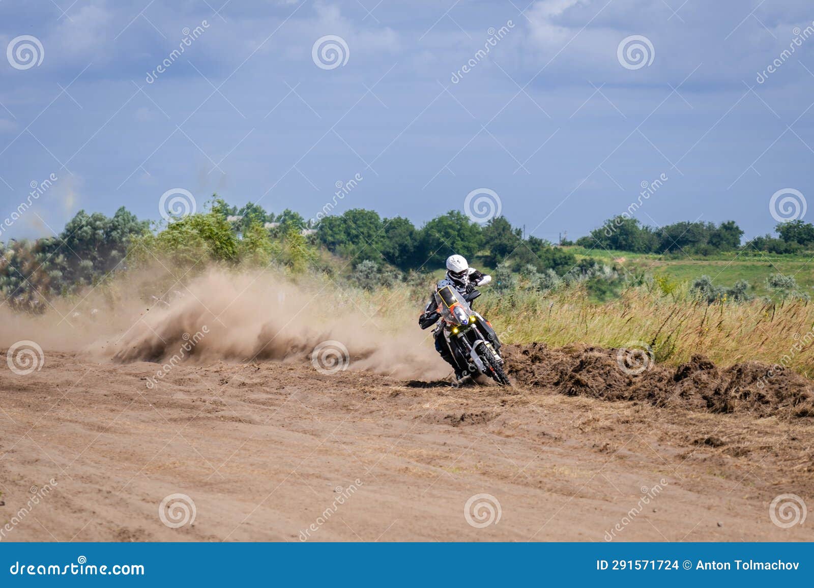 Extreme Motocross Track. Riding on a Dust Track Stock Photo - Image of ...