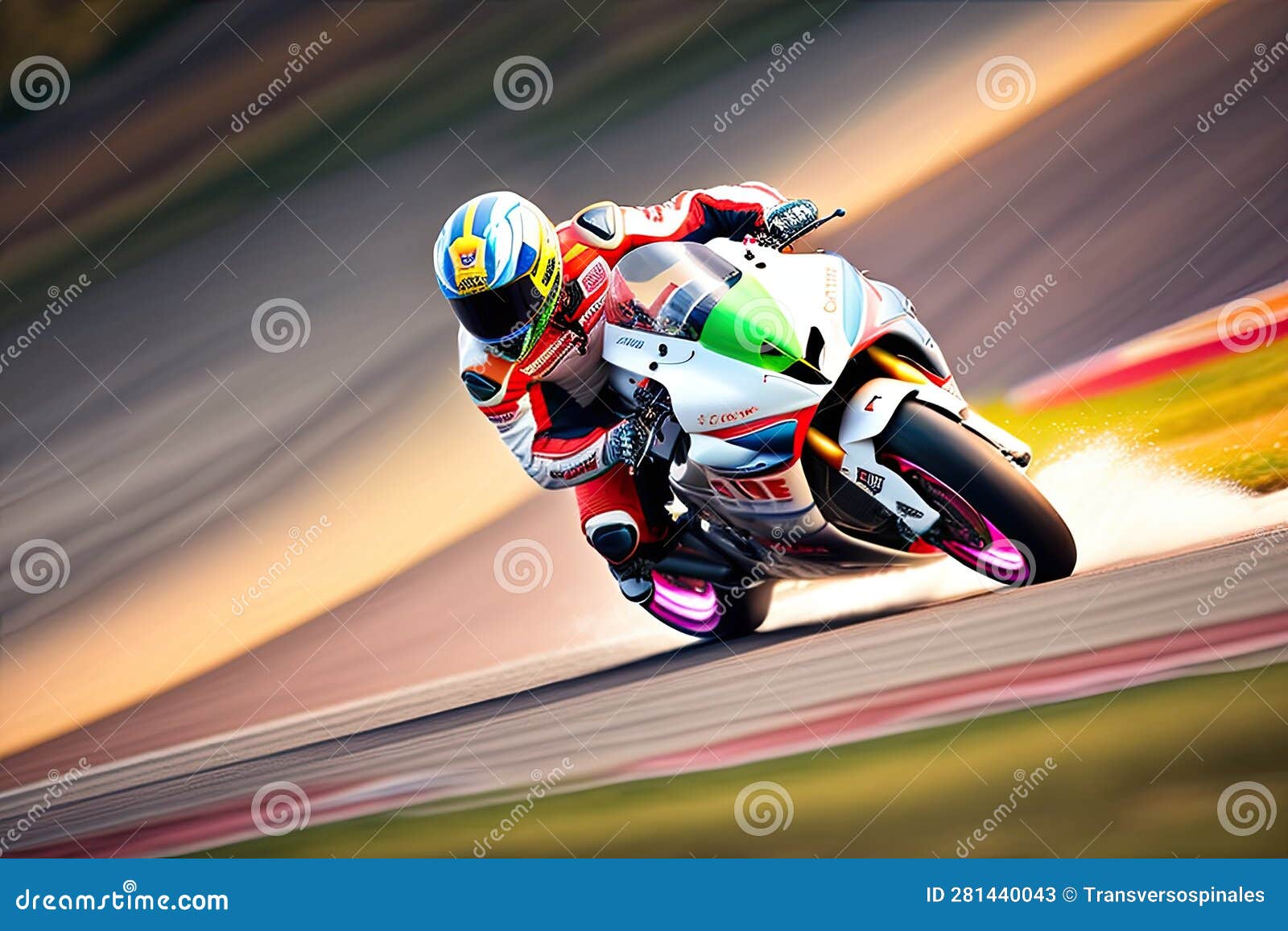 Extreme Motorcycle Sport Racing Motor Stock Illustration - Illustration ...