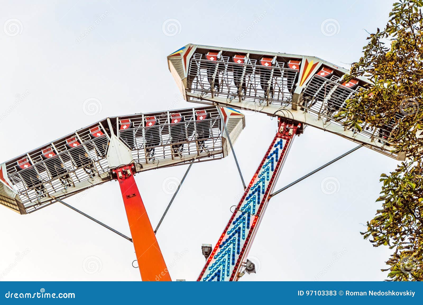 Extreme park attraction stock image. Image of motion - 97103383