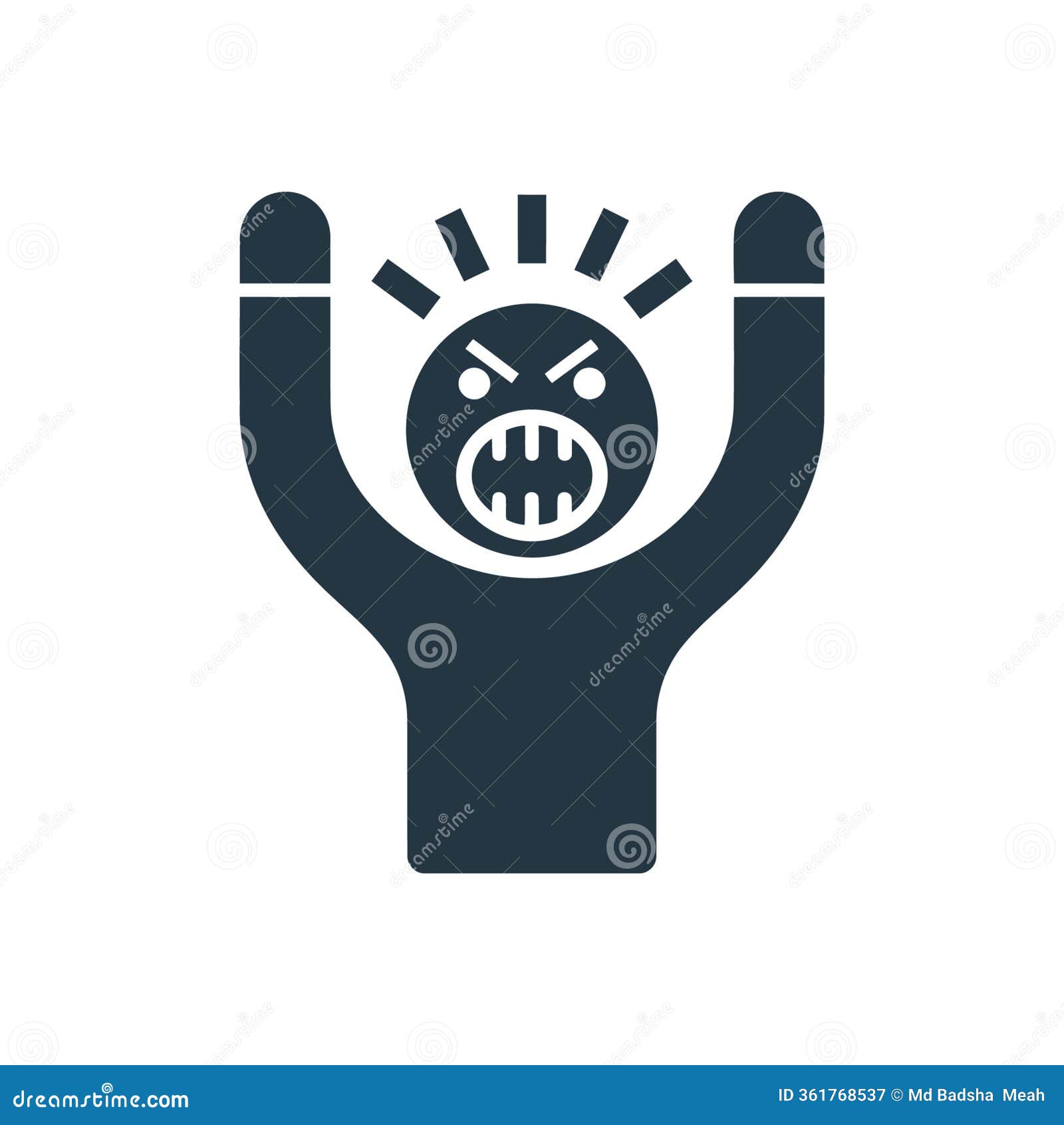 Extreme Rage Expression Icon Stock Vector - Illustration of anger ...
