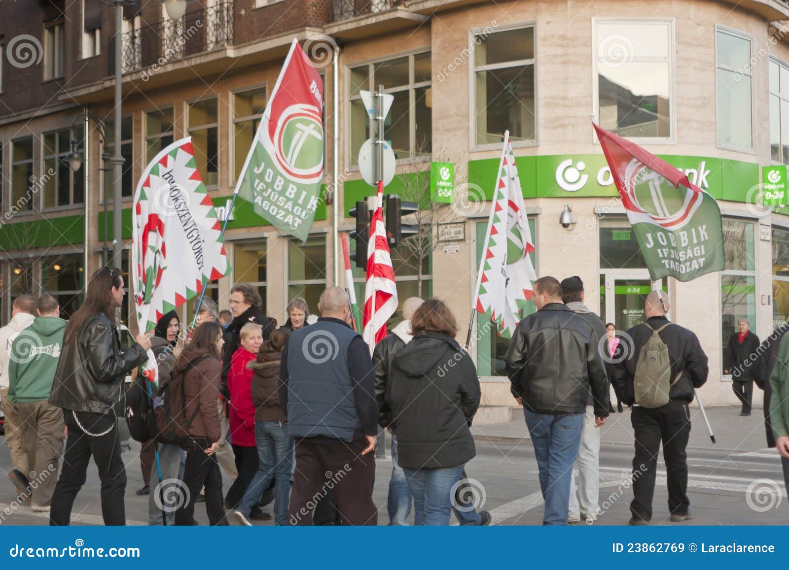 Extreme Rightist Strike in Budapest on March 15 Editorial Stock Image ...