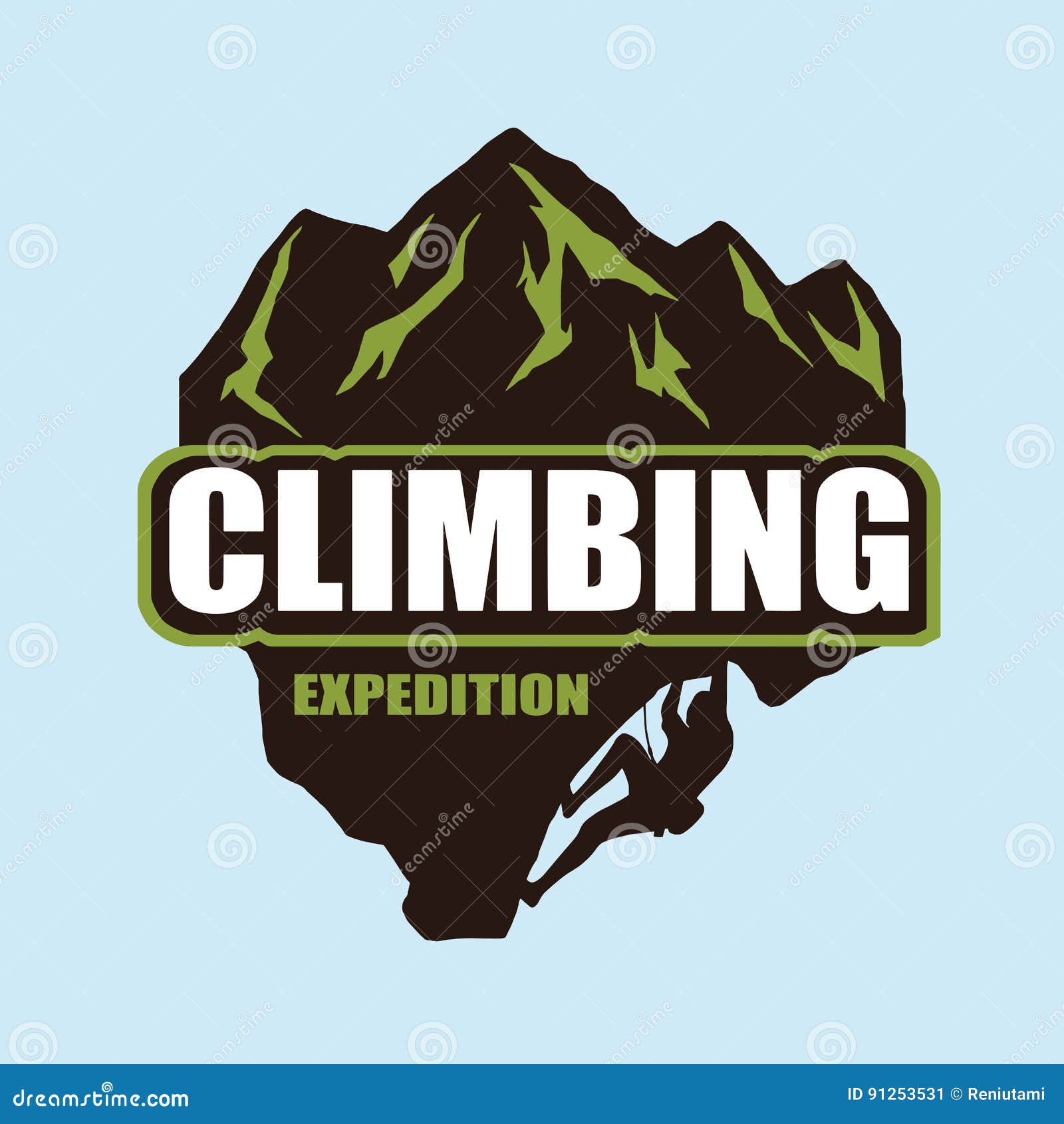 Extreme Rock Climbing Logo stock vector. Illustration of expeditions ...