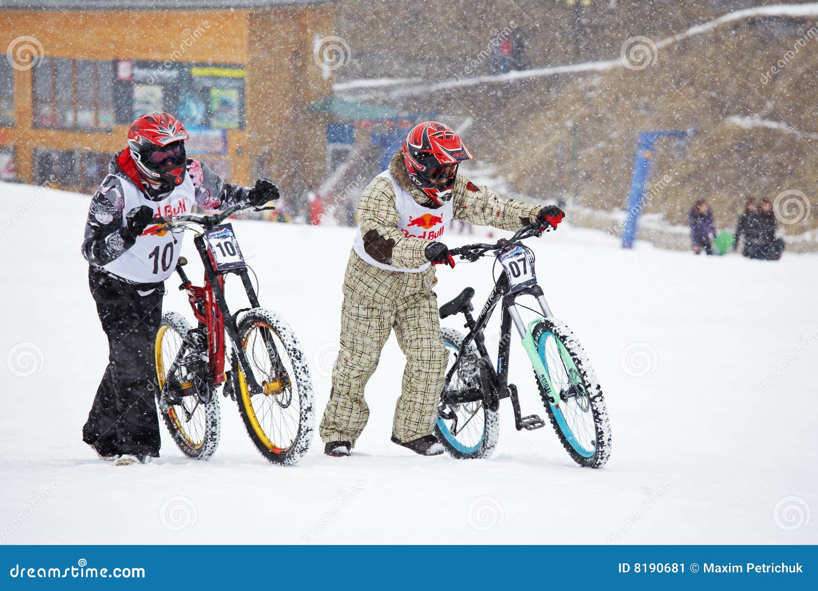 Extreme Snow Mountain Biking Editorial Photo - Image of bike, holiday ...