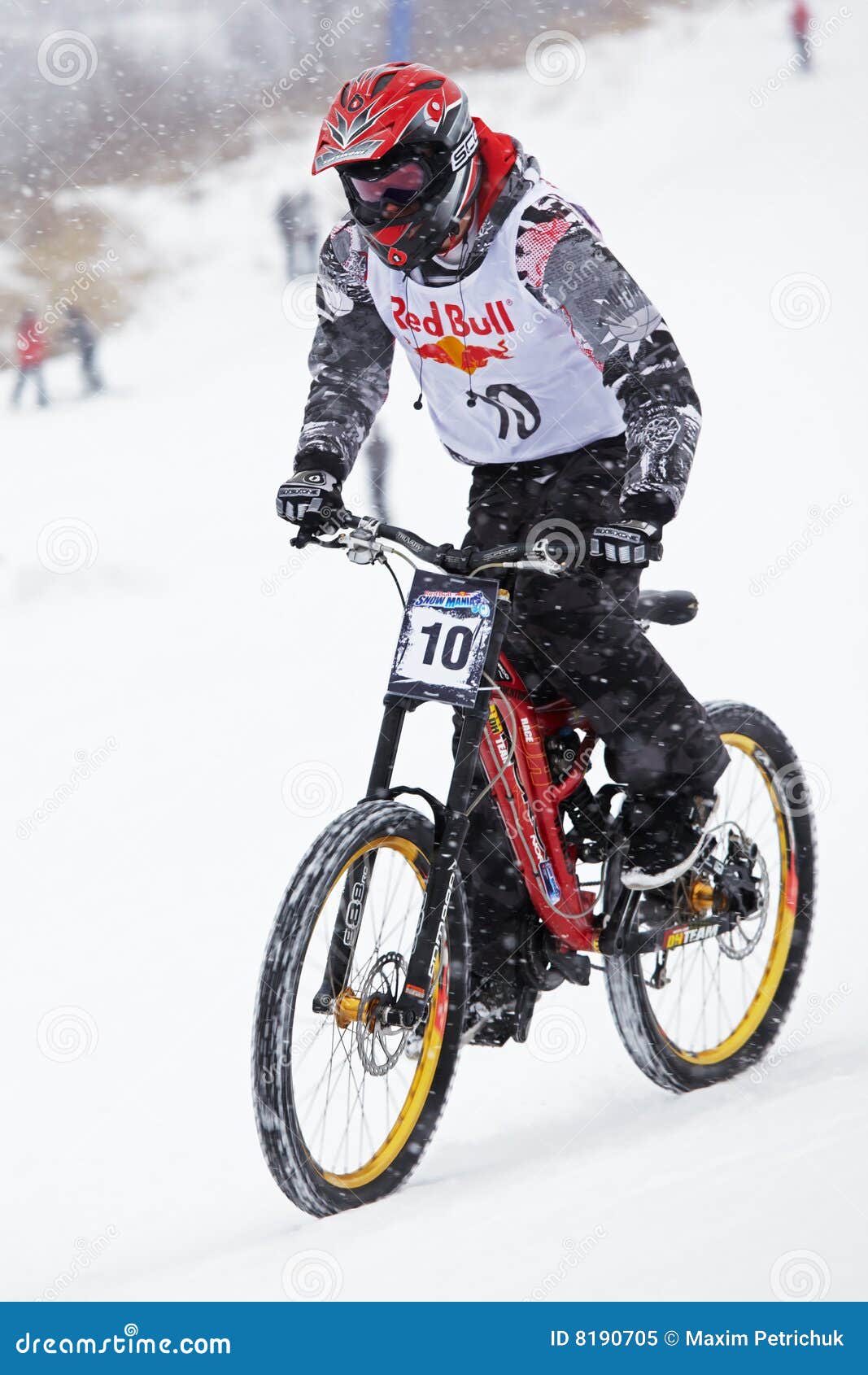Extreme Snow Mountain Biking Editorial Image - Image of mountain ...