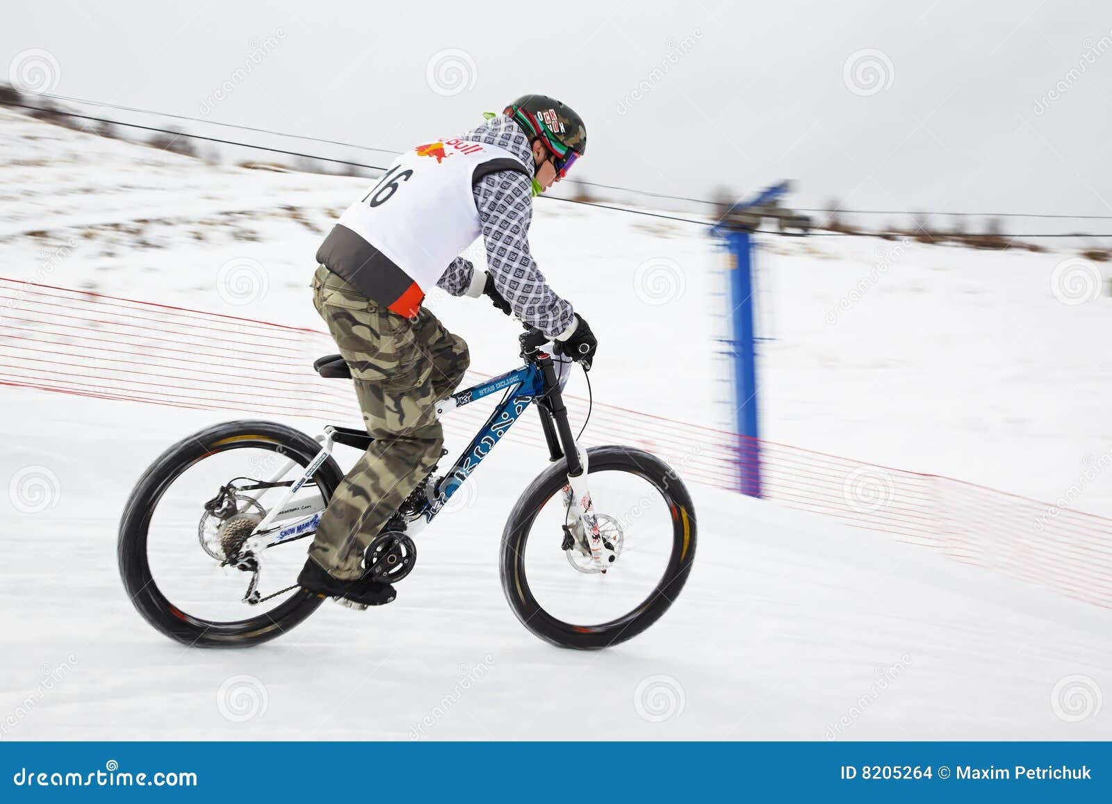Extreme Snow Mountain Biking Editorial Stock Image - Image of bike ...