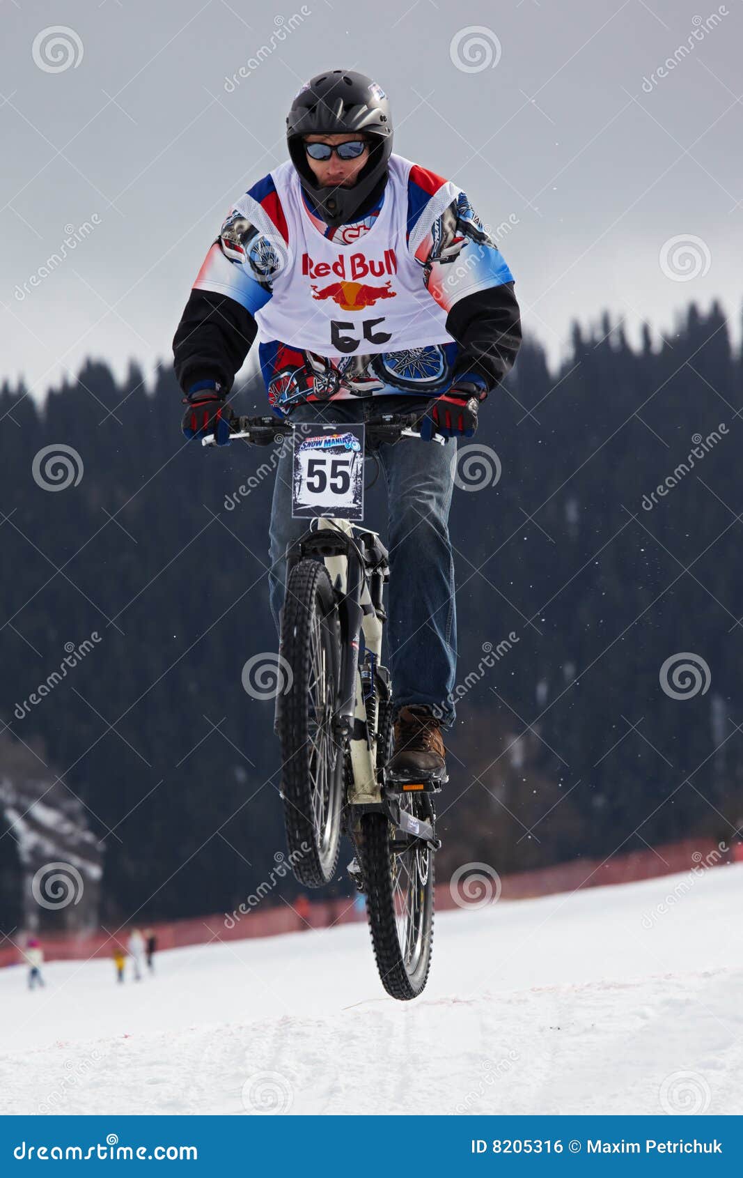 Extreme Snow Mountain Biking Editorial Photo - Image of pursuit ...