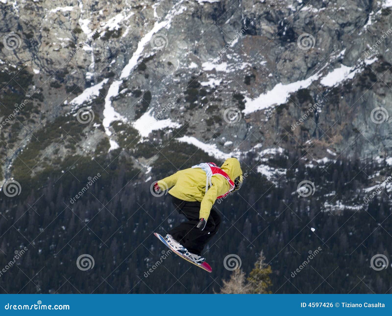 Extreme snowboard editorial photo. Image of action, alpine - 4597426