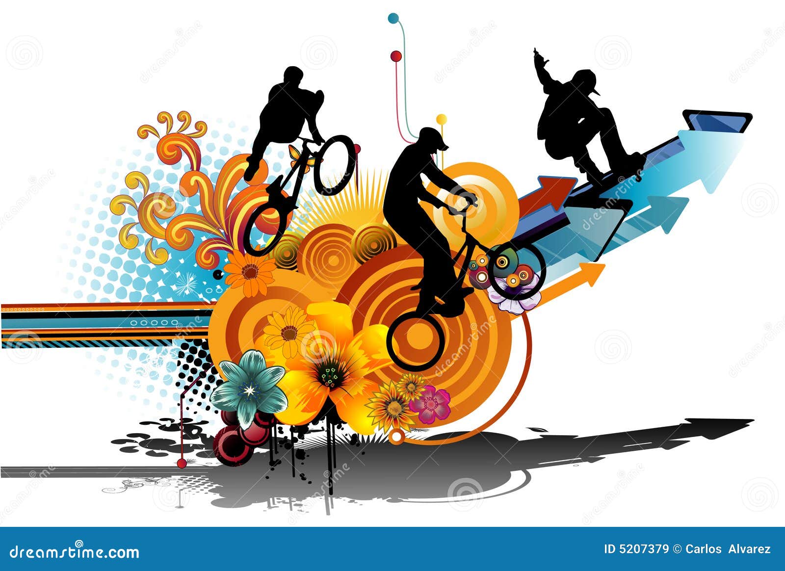 Extreme sports vector stock vector. Illustration of contrast - 5207379
