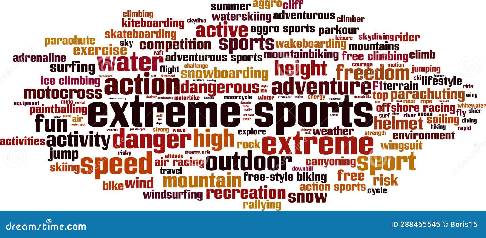 Extreme sports word cloud stock vector. Illustration of mountainbiking ...