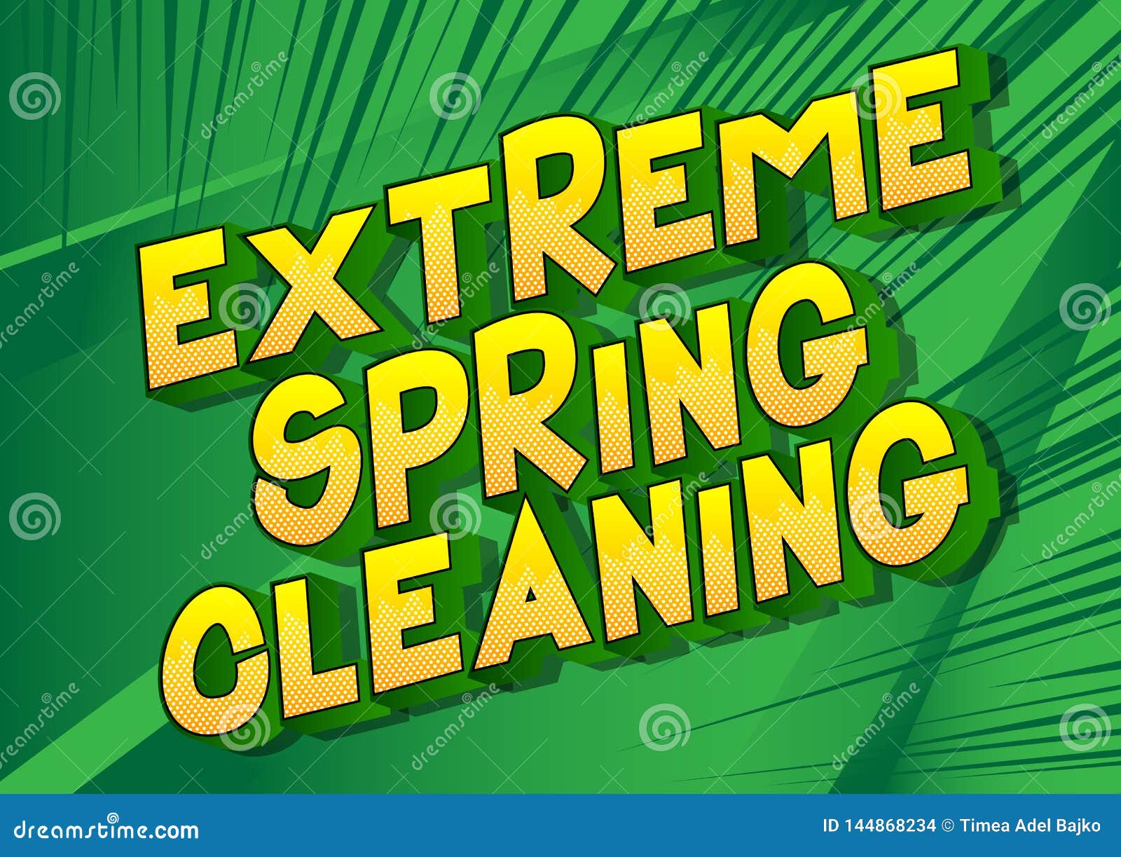 Extreme Spring Cleaning - Comic Book Style Words. Stock Vector ...