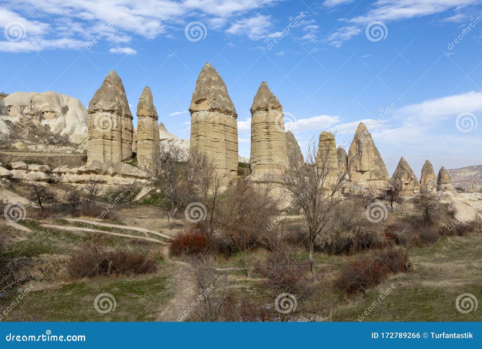 Rock Formations in Cappadocia, Turkey Stock Photo - Image of natural ...