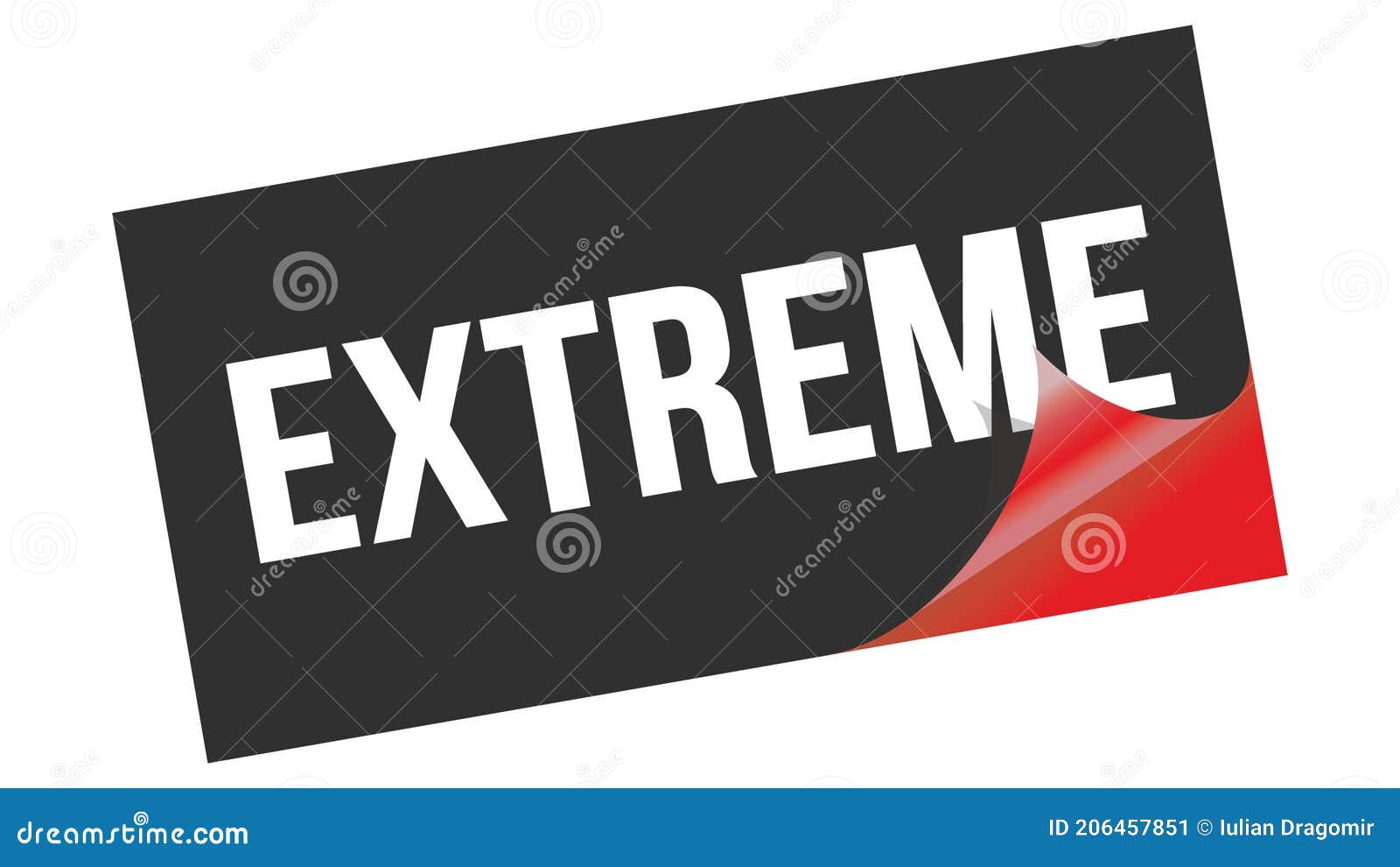 EXTREME Text on Black Red Sticker Stamp Stock Illustration ...