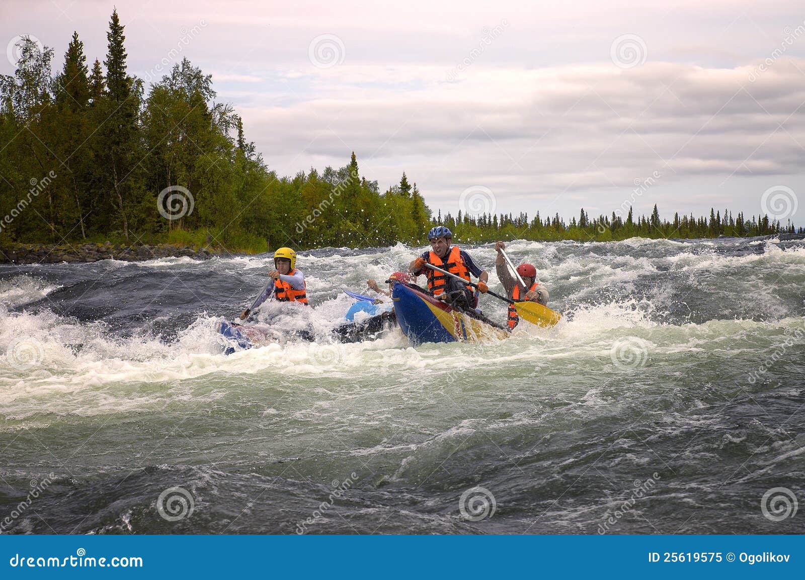 Extreme Water Rafting on the River Umba. Russia Editorial Image - Image ...