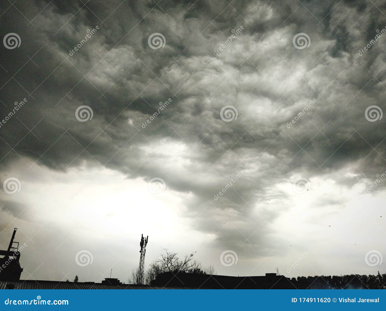 Extreme Weather Conditions and Dark Clouds in Sky. Stock Photo - Image ...