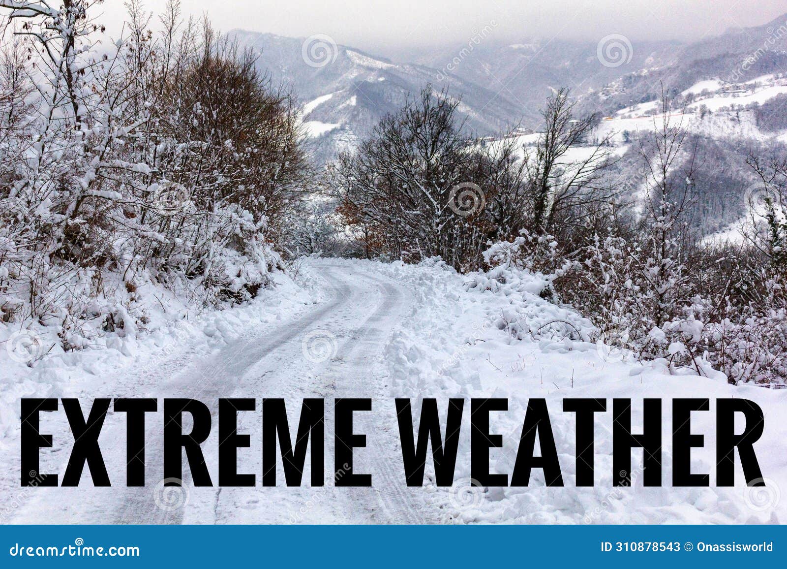 Extreme Weather Snow Illustrations Header Forecast Stock Image - Image ...