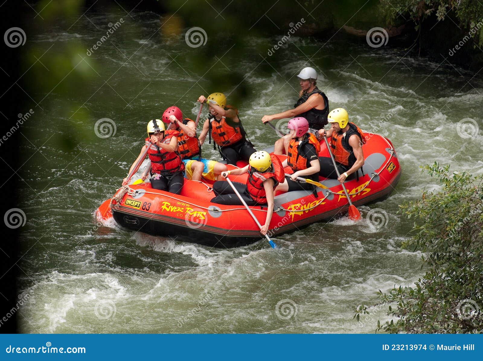 Extreme Whitewater Rafting editorial stock image. Image of falls - 23213974