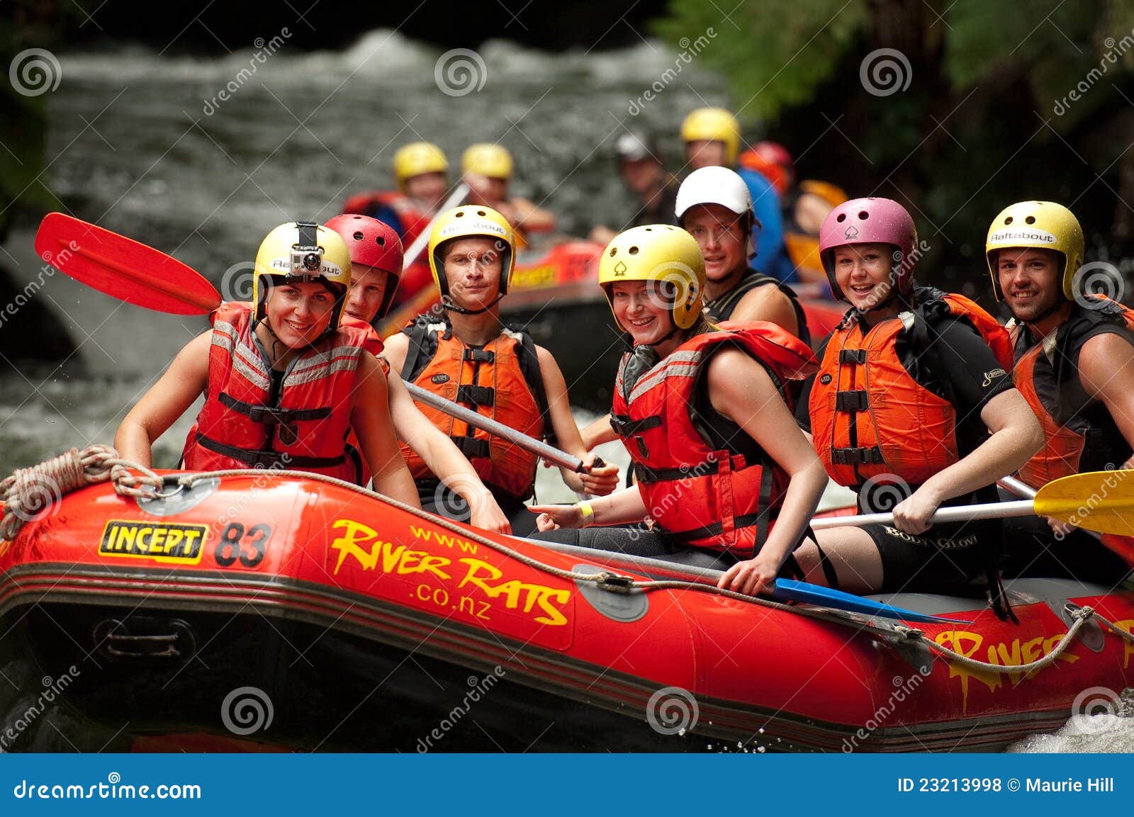 Extreme Whitewater Rafting editorial stock photo. Image of rats - 23213998