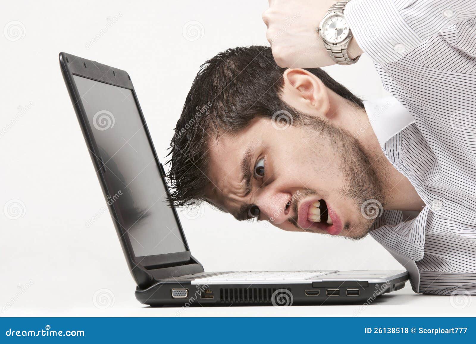 Extremely Angry Businessman Stock Photo - Image of desk, irritation ...