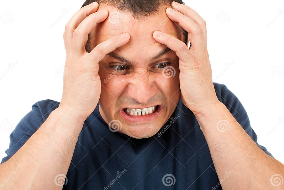 Extremely angry man stock photo. Image of problem, adult - 25319944
