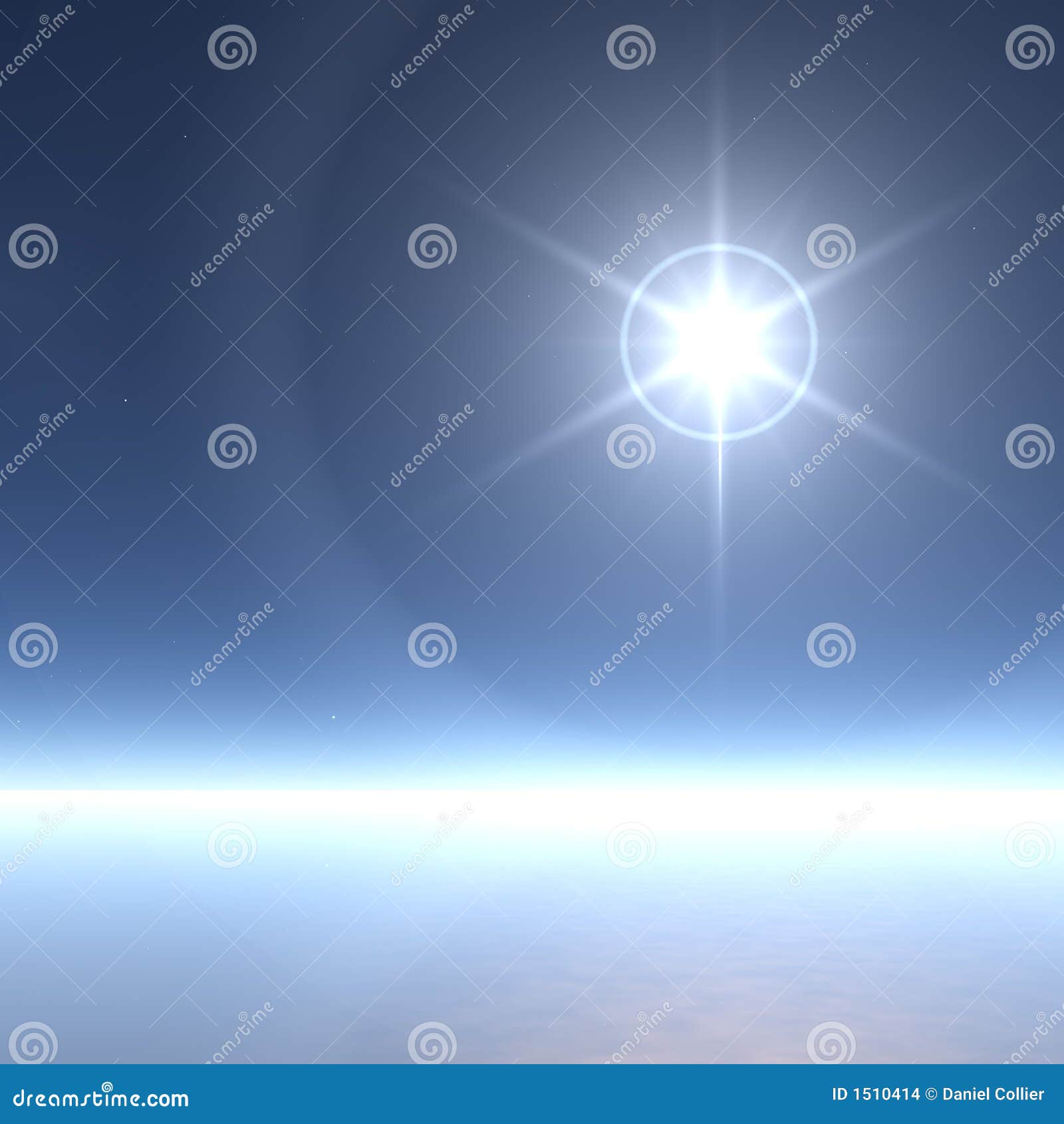 Extremely Bright Star with Ice Rings Stock Illustration - Illustration ...