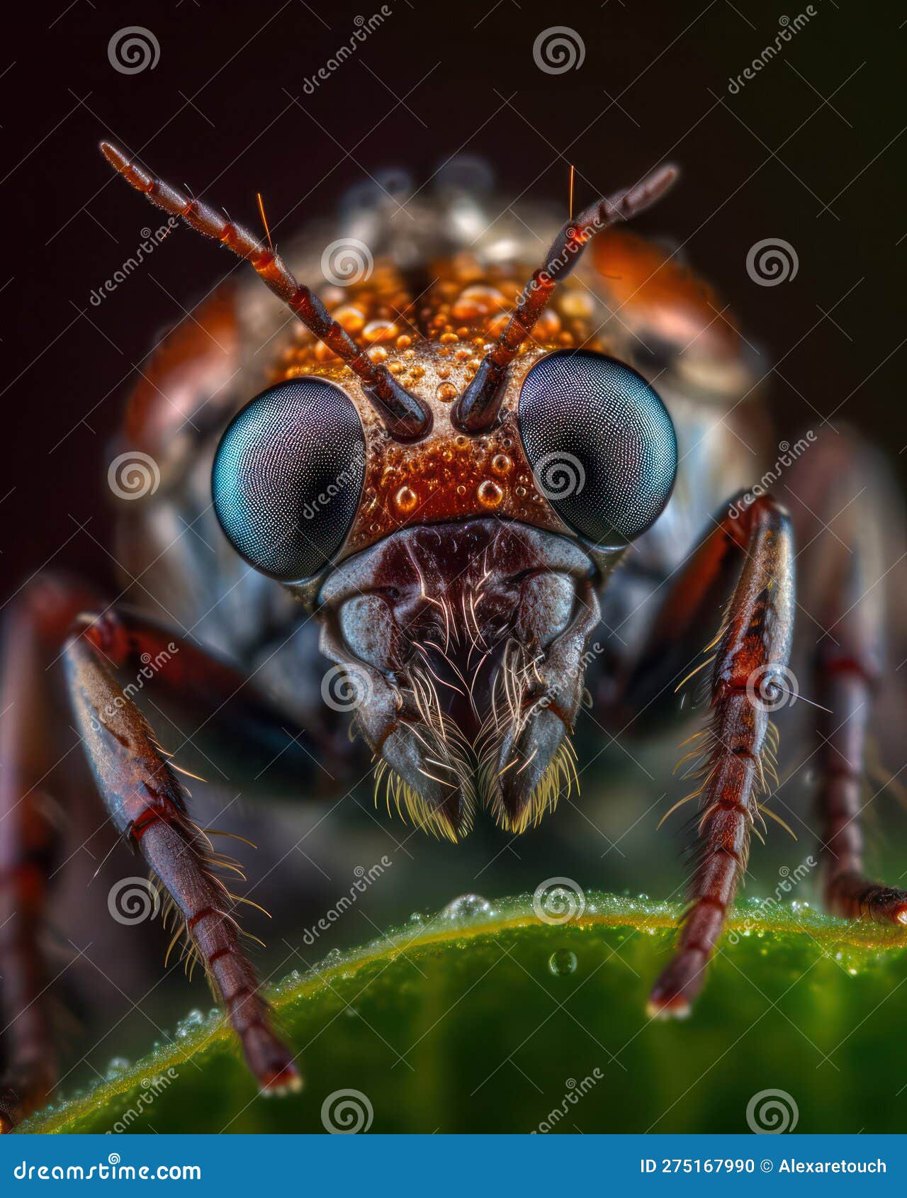 Extremely Clear and Detailed Image of the Head of an Unknown Insect ...